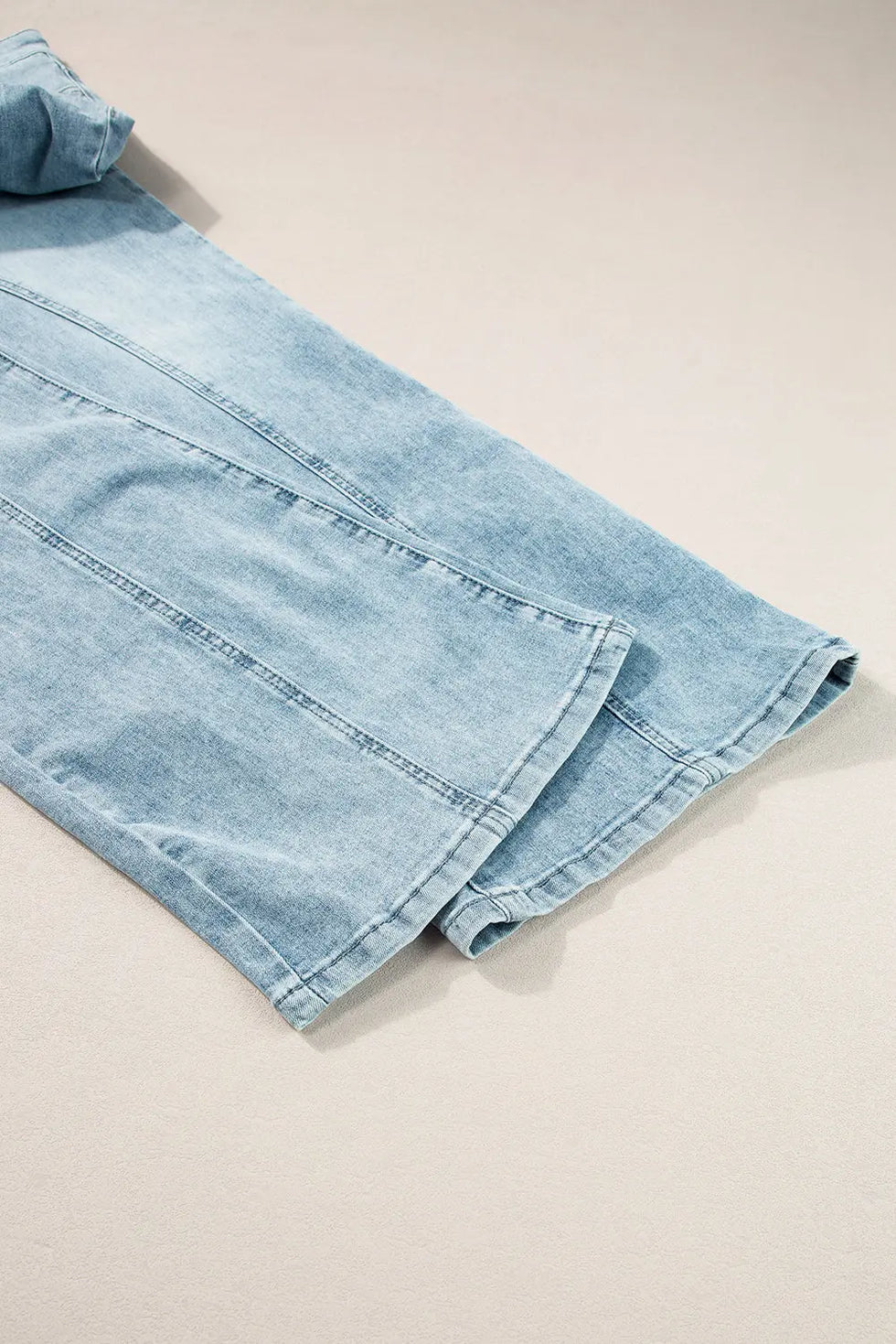 Dusk Blue Acid Wash Extra Wide Leg High Waist Long Jeans - eAura – eAura